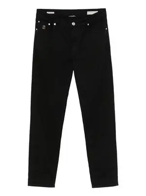 Brunello Cucinelli Logo Patch Straight-leg Jeans - Black