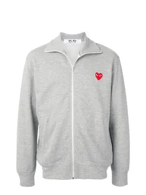 PLAY COMME DES GARCON Comme Des Garcons Play Zip-Up Hoodie With Rear Logo Print