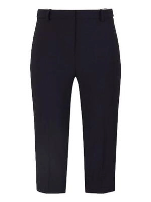 Elisabetta Franchi Cropped Satin-trim Trousers - Black