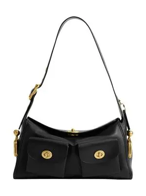 COACH COACH Turnlock Haversack Bag Brass/black