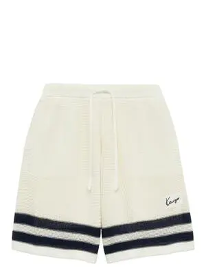 Kenzo Kenzo Textured Stripe Knit Shorts Off-white