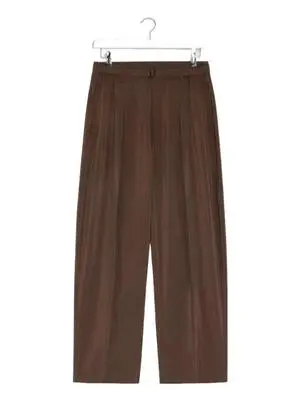 LEMAIRE Belted Tapered Pants - Brunette