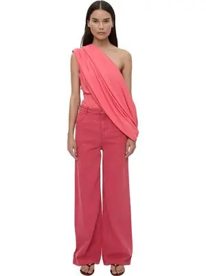 Christopher Esber Wide-leg Cotton Corduroy Jeans - Pink