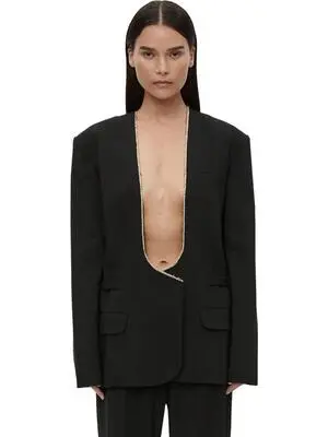 Christopher Esber Retract Shawl Blazer - Black
