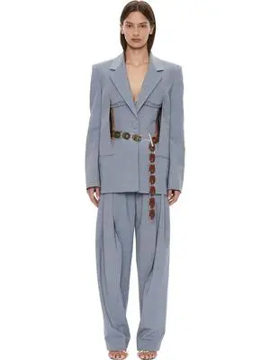 Christopher Esber Slashed Bikini Blazer - Grey
