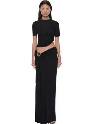 Christopher Esber Bezel Quartz Cascade Skirt - Black