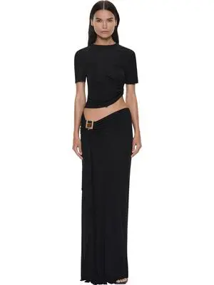 Christopher Esber Bezel Quartz Cascade Skirt - Black