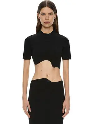 Christopher Esber Maparadita Sculpted Knit Top - Black