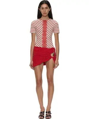 Christopher Esber Beach Glass Bubble Mini Skirt - Red