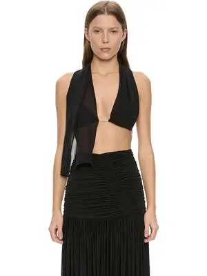 CHRISTOPHER ESBER CHRISTOPHER ESBER Silk Scarf Chain Bra Top