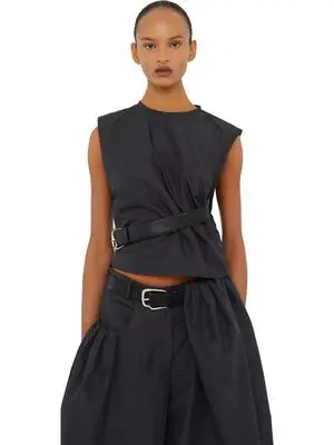 Christopher Esber Locus Belted Taffeta Tank - Grey