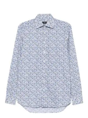 Etro Floral-print Long-sleeve Shirt - Blue