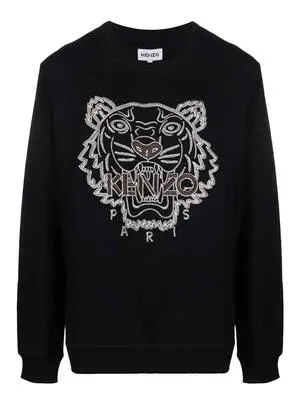 Kenzo Tiger Logo Crewneck Sweater - Black