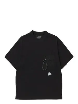 AND WANDER Carabiner Pocket T-shirt - Black