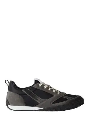 Givenchy Glide Sneakers In Nylon And Suede - Gray/black