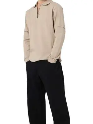 Off-White Logo-print Double-sleeve Polo Shirt - Black
