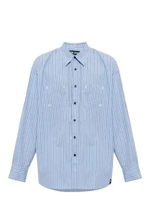 Palm Angels Long-sleeved Shirt - Blue