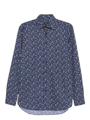 Etro Floral-print Shirt - Blue