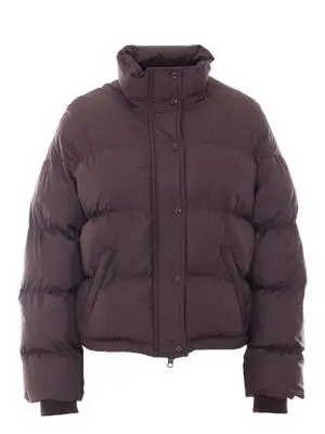 COURREGES Cropped Puffer Jacket With High Neck - Red