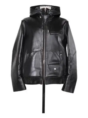 Sacai Leather Blouson - Black