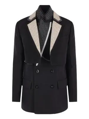 Sacai Long-sleeved Casual Jacket - Black