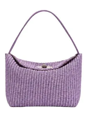 Christopher Esber Turnlock Raffia Mini Bag - Pink