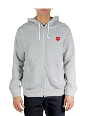 Play Comme Des Garcon Logo Casual Jacket - Gray