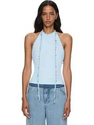 Christopher Esber Beach Quartz Halter Top - Blue