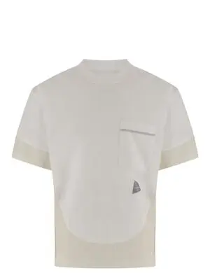 AND WANDER Combi Short-sleeved T-shirt - White