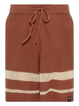 Palm Angels Drawstring Shorts With Back Pocket - Brown