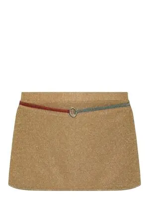 Oseree Elastic-waist Skirt - Brown