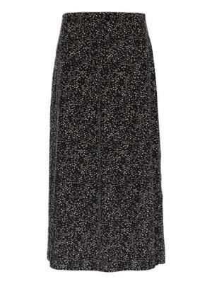 Valentino Garavani Patterned Pleated Skirt - Black