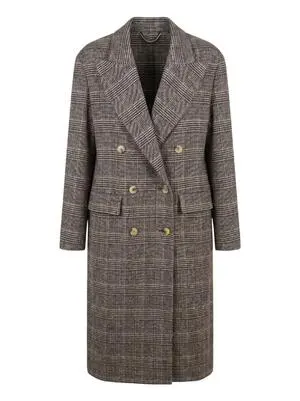 ERMANNO SCERVINO Ermanno Scervino Double-Breasted Plaid Coat