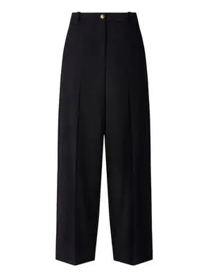 Pinko Pressed-crease Wide-leg Trousers - Black