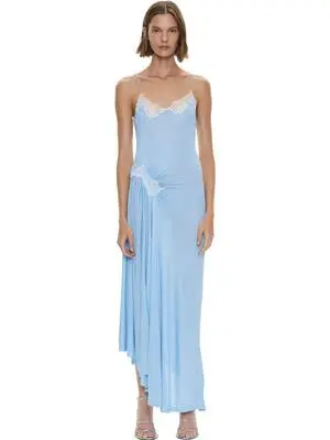 Christopher Esber Delphin Lace Rib Cami Dress - Blue