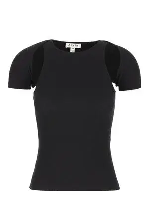 ALAÏA Alaia Crew-Neck Short Sleeve Top