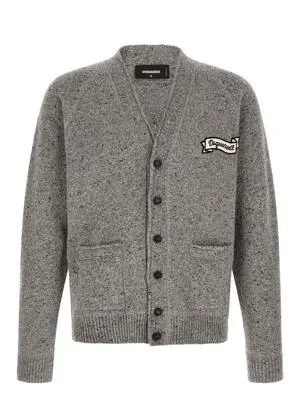 Dsquared2 Long-sleeve Single-breasted Cardigan - Gray