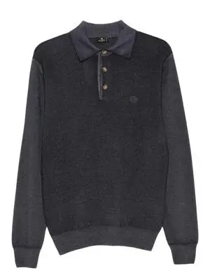 Etro Long-sleeve Polo Shirt - Black