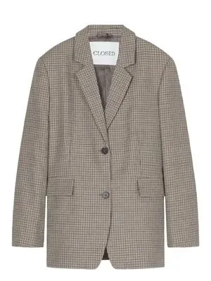 Closed Lola Houndstooth Blazer - Gray
