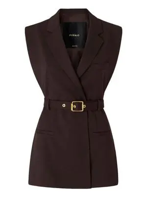PINKO Belted Sleeveless Jacket