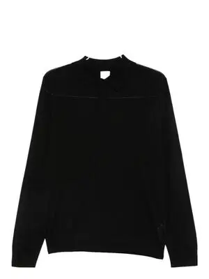 Paul Smith Signature Stripe Long Sleeve Polo Shirt - Black