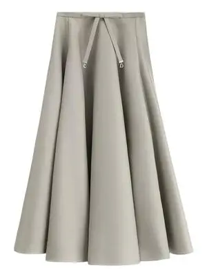 Dior Mid-length Flared Skirt With Cd Charm Embellishment - Grey