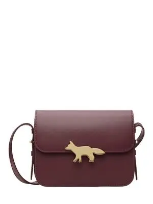 Maison Kitsuné Edie Bag In Smooth Matte Leather - Bakelite Color