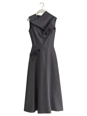 Dior Mid-length Flared Dress - Black
