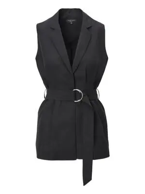 Rag & Bone Mandi Belted Vest - Black