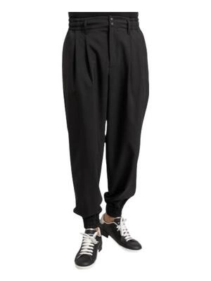 Dolce & Gabbana Casual Trousers With Belt Loops - Black