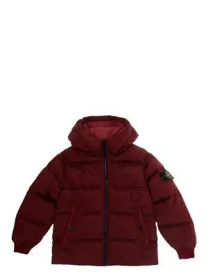 Stone Island Long-sleeve Hooded Padded Jacket - Red