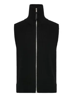 MAISON MARGIELA Zip Knit Gilet - Black
