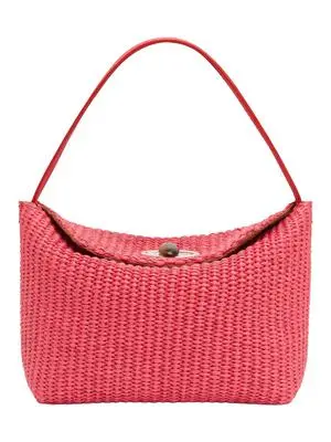 Christopher Esber Turnlock Raffia Mini Bag - Pink