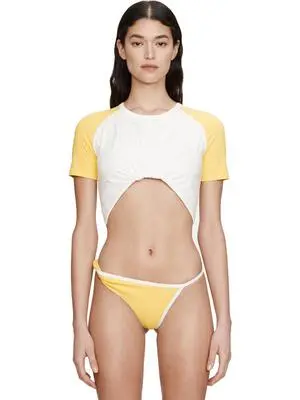 CHRISTOPHER ESBER CHRISTOPHER ESBER Tucked Ringer Jersey Cropped Tee
